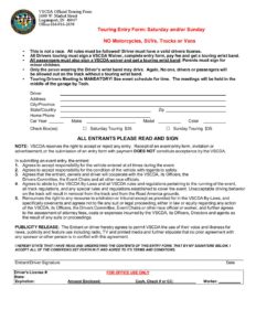 VSCDA Touring Form 2024 - VSCDA